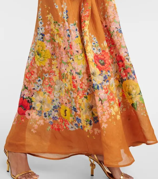 Zimmermann Alight Floral Maxi Dress - Orange
