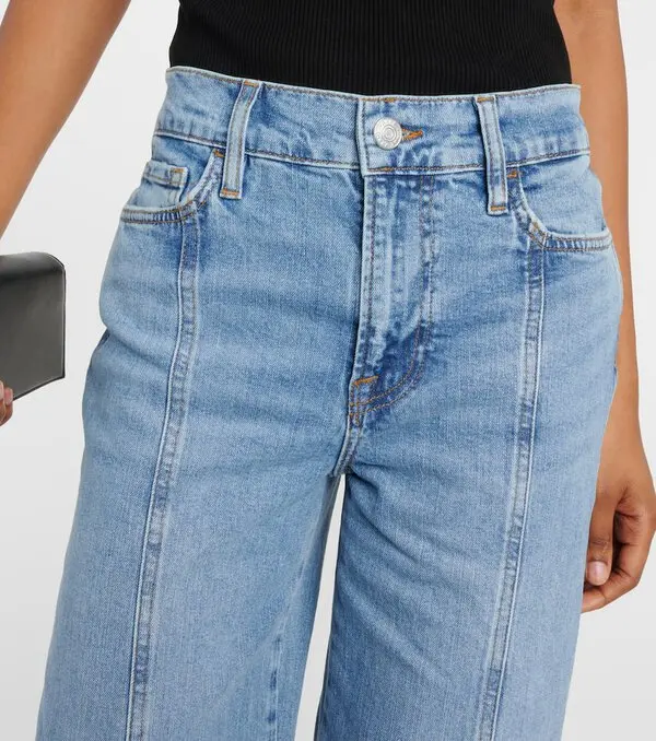 FRAME Le Slim Palazzo High-rise Wide-leg Jeans - Blue