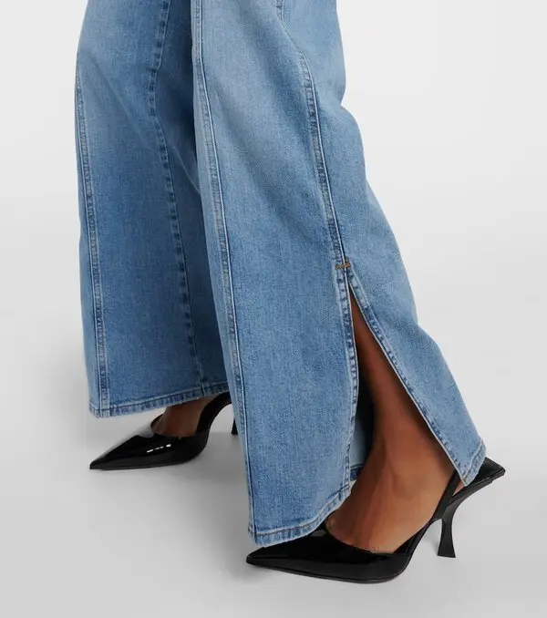 FRAME Le Slim Palazzo High-rise Wide-leg Jeans - Blue