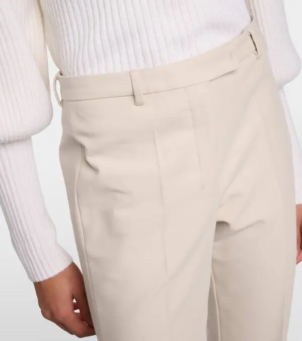 Max Mara Fatina Cropped Straight Pants - White