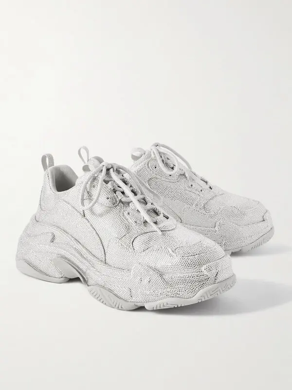 Balenciaga Triple S Rhinestone-embellished Sneakers