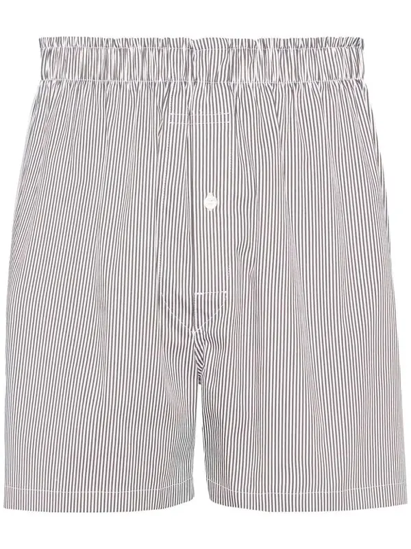 MAISON MARGIELA Stripe-print Shorts - White