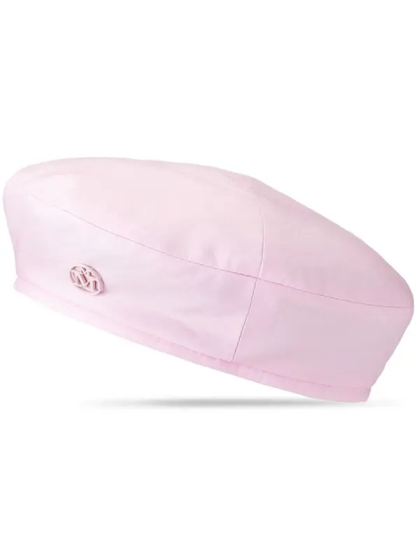 MAISON MICHEL Billy Logo-plaque Beret - Pink