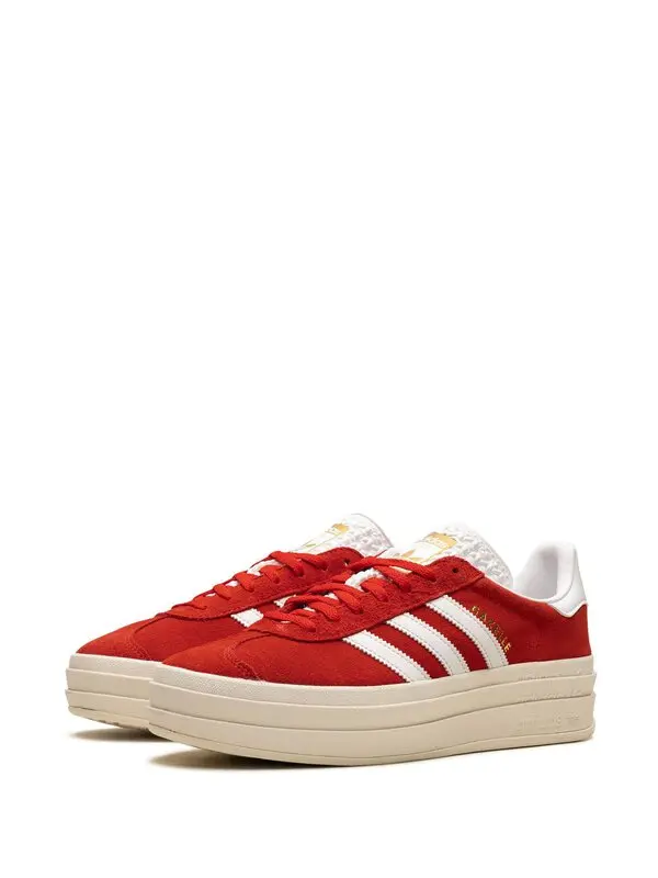 Adidas Gazelle Bold Suede Sneakers - Red | Editorialist