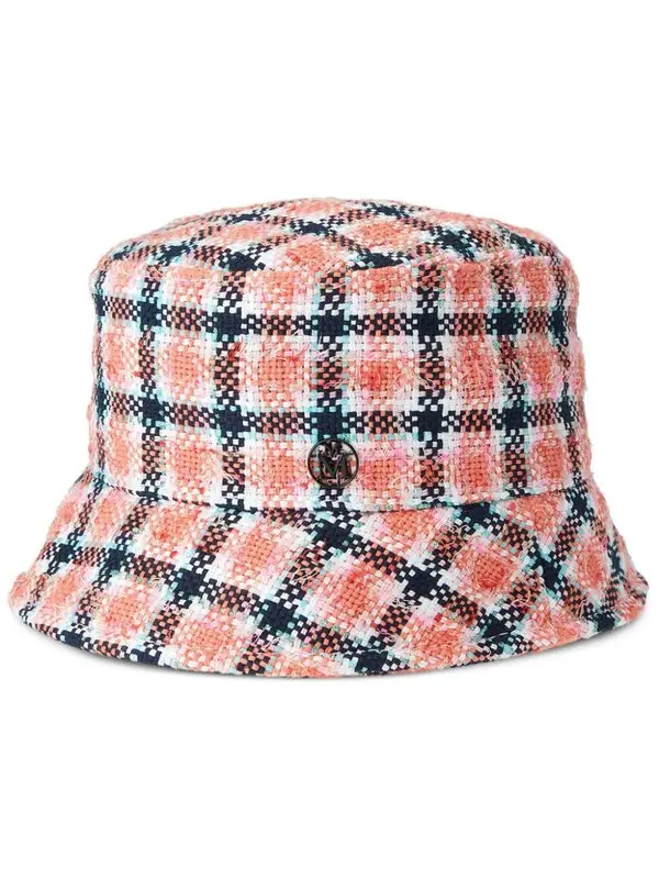 MAISON MICHEL Axel Tweed Bucket Hat - Pink