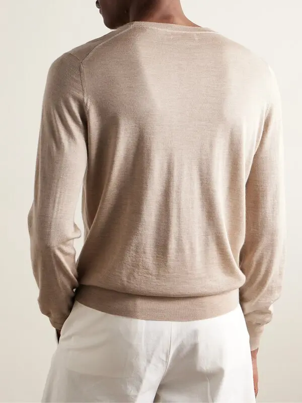 Pull Brunello Cucinelli - Laine, Cachemire & Soie - Colorblock - Taille 48/M - Occasion
