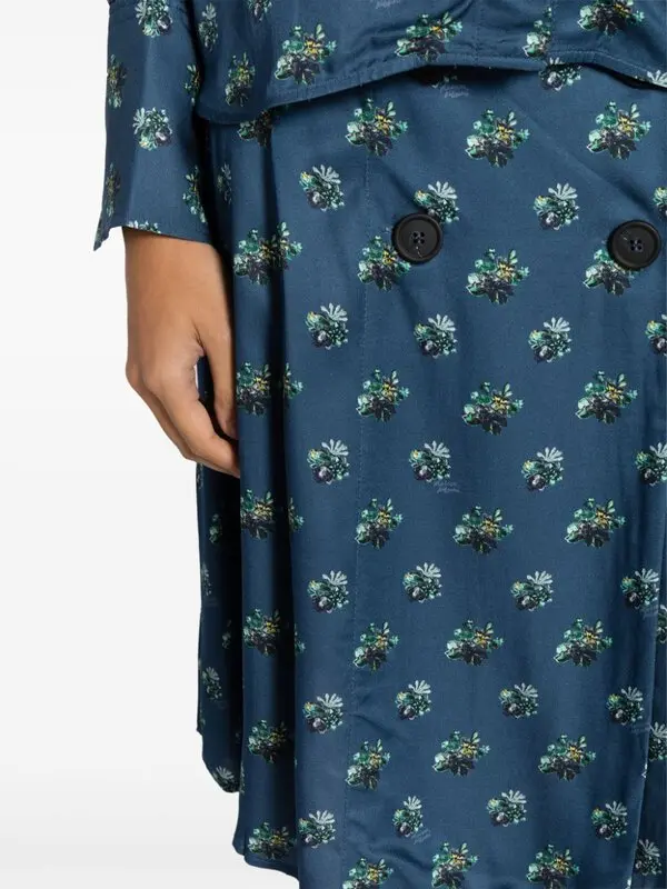 Maison Kitsuné Floral-print Wrap Skirt