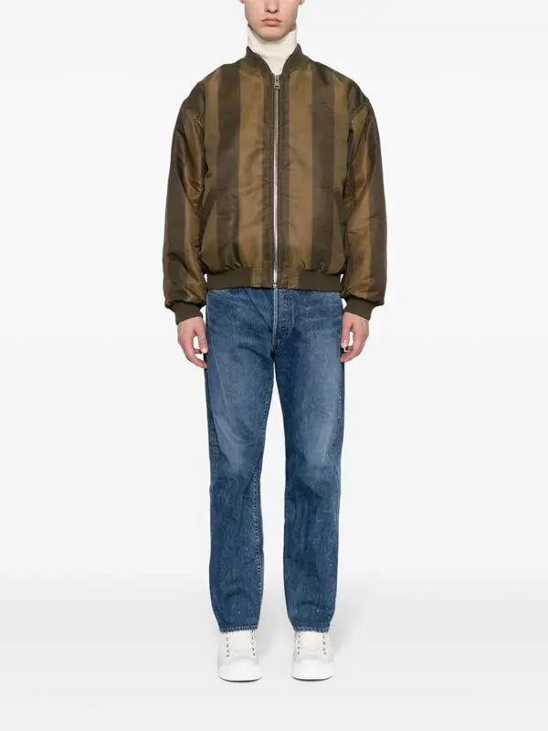 Maison Kitsuné Striped Bomber Jacket