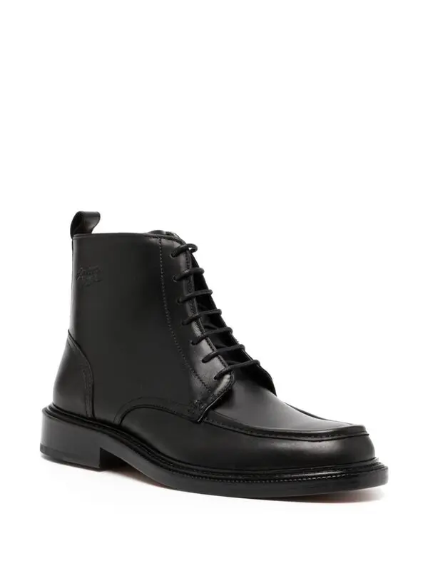 Maison Kitsuné Lace-up Leather Boots