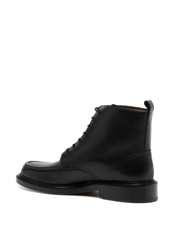 Maison Kitsuné Lace-up Leather Boots