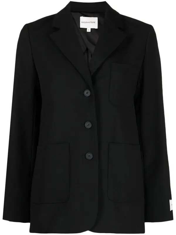 Maison Kitsuné Logo-tag Textured Blazer