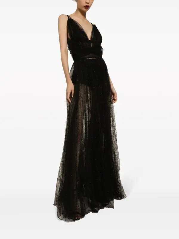 Dolce & Gabbana Flocked Tulle Gown