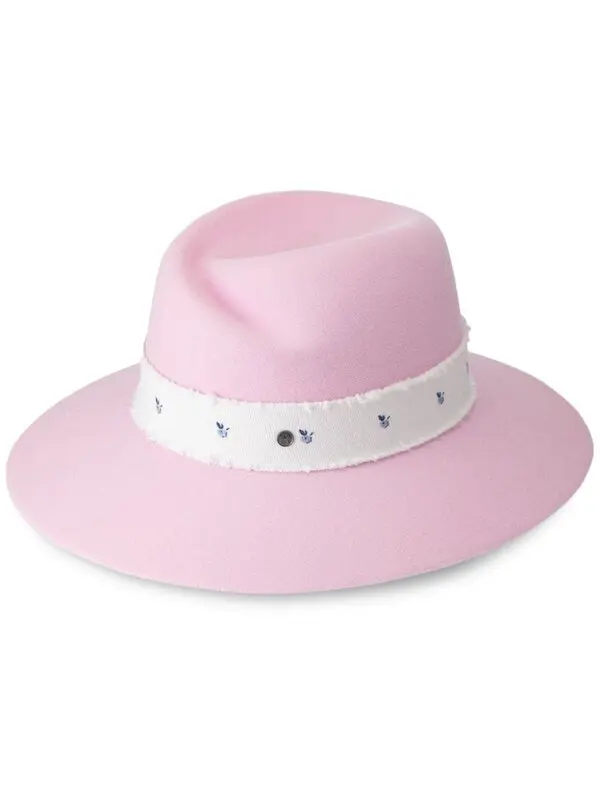MAISON MICHEL Virginie Fedora Hat - Pink