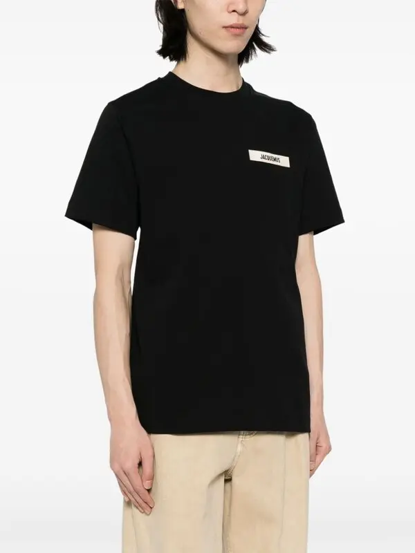 Jacquemus Logo-patch T-shirt - Black