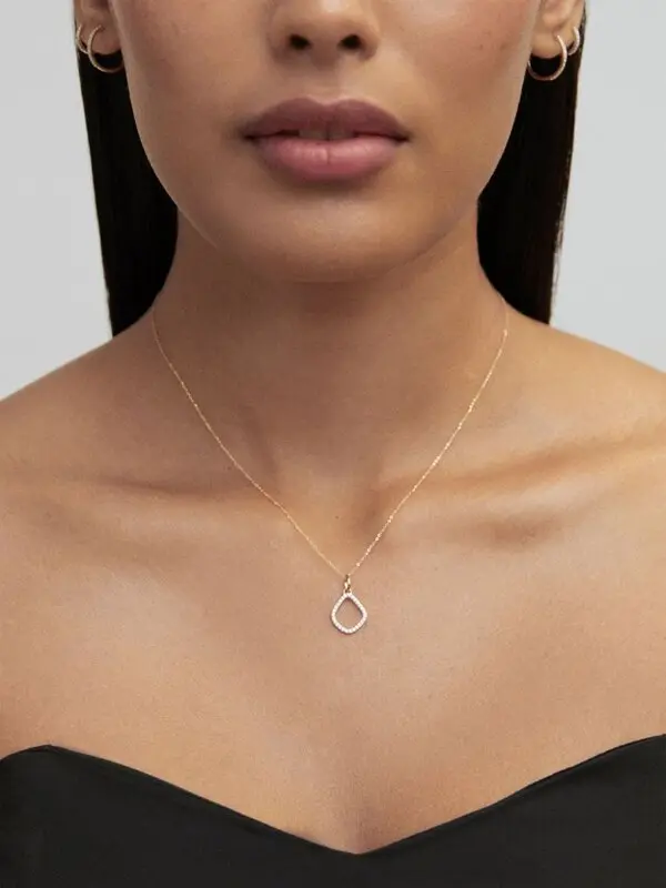 Monica Vinader 14kt Yellow Kite Diamond Pendant