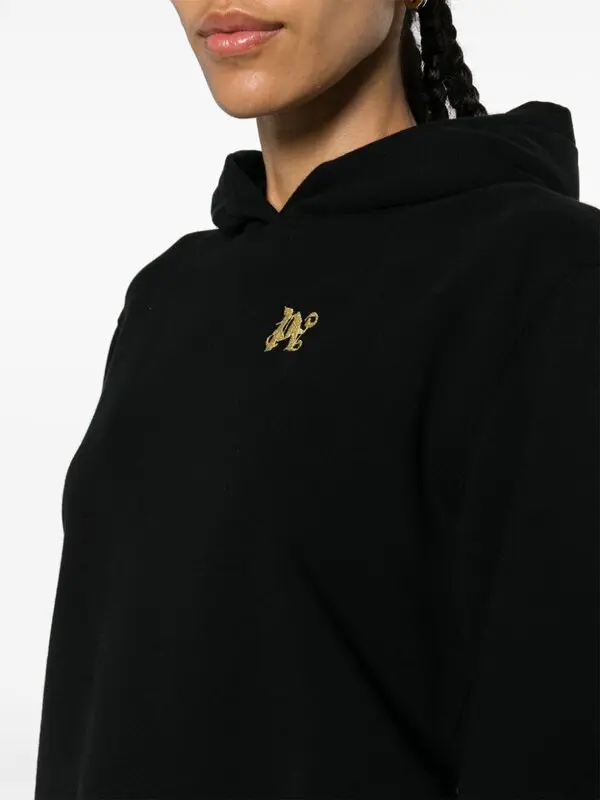 Palm Angels Dragon-monogram Cotton Hoodie