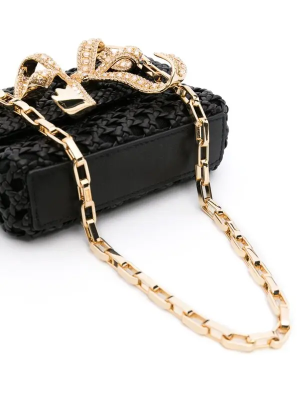 SELF-PORTRAIT Interwoven Leather Mini Bag