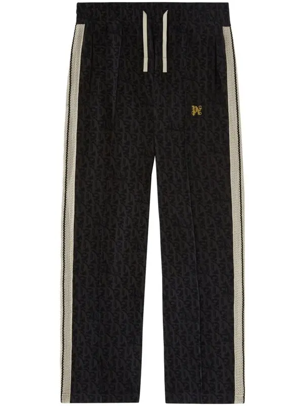 Palm Angels Dragon-monogram Track Pants - Black