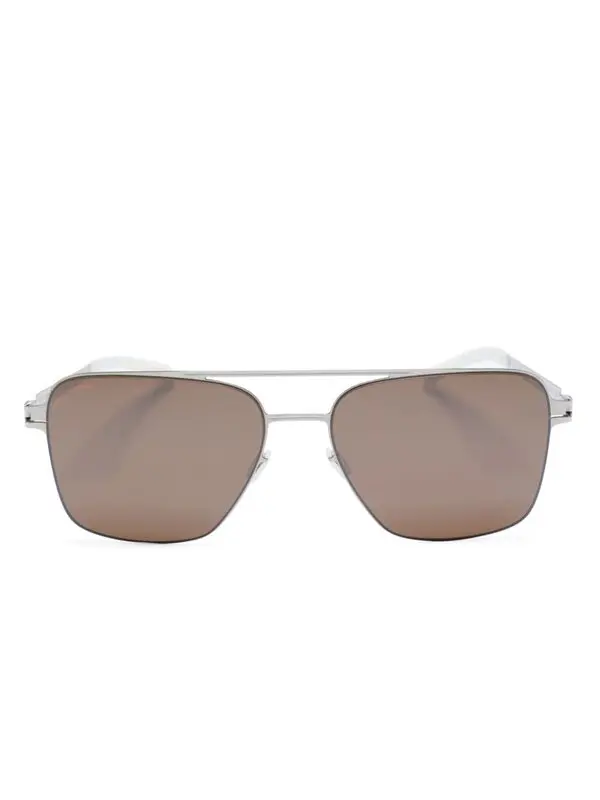 Mykita Pilot-frame Double-bridge Sunglasses - Silver