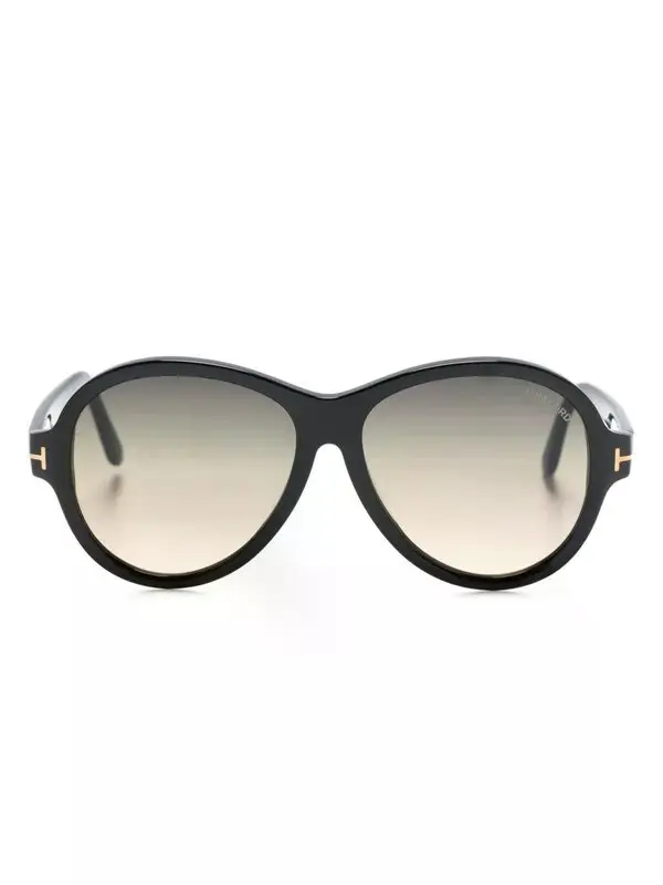 TOM FORD Camryn Round-frame Sunglasses - Black