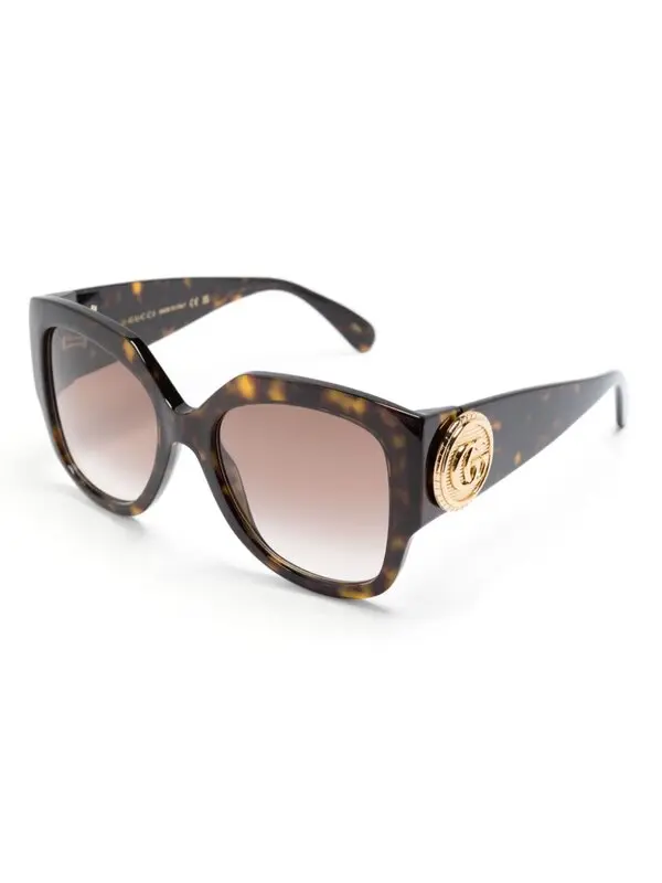Gucci Logo-plaque Round-frame Sunglasses