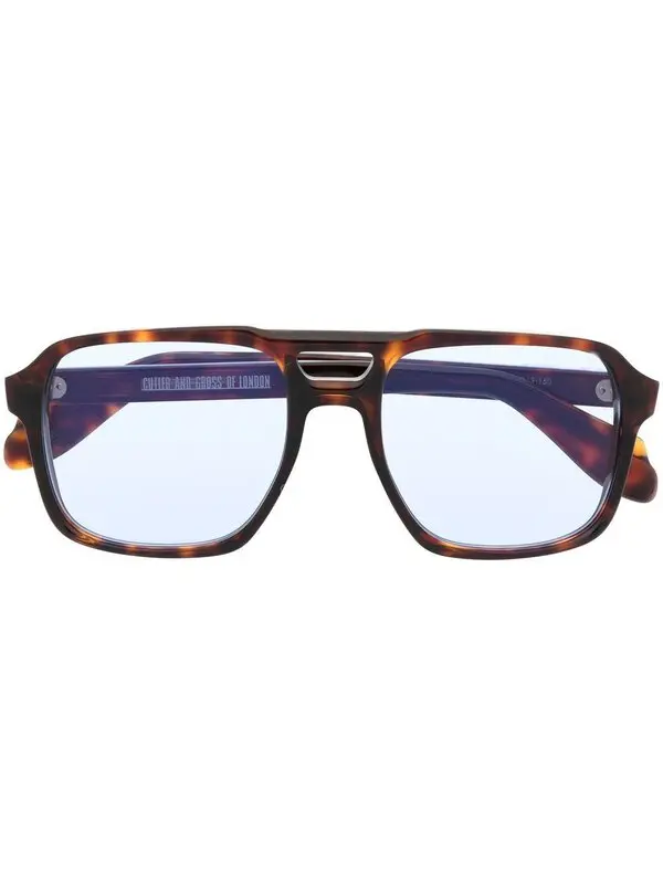 CUTLER & GROSS Tortoiseshell Pilot Sunglasses