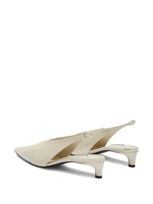 JIL SANDER Pointed-toe Slingback Pumps - Neutrals