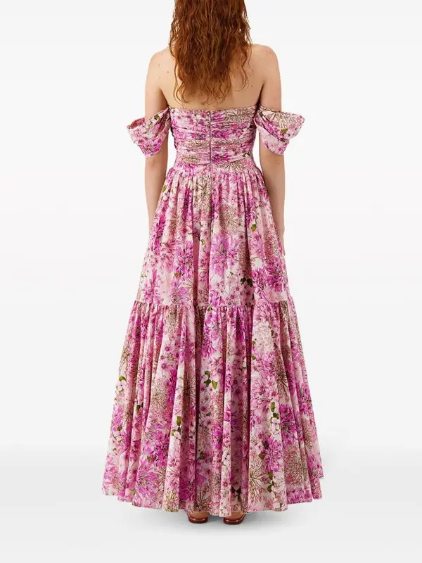 Giambattista Valli Saint-RMy Off-Shoulder Maxi Dress In Pink - 43% Off |  Editorialist