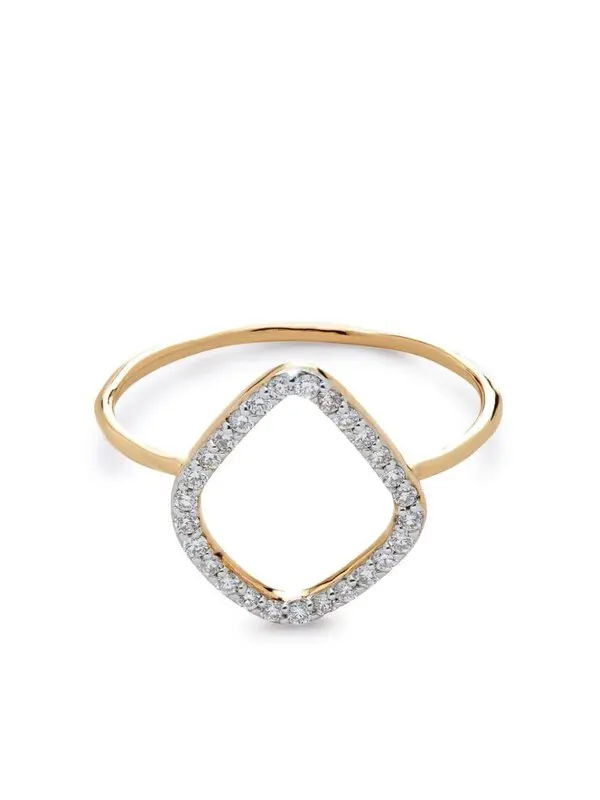 Monica Vinader 14kt Yellow Riva Kite Diamond Ring - Gold