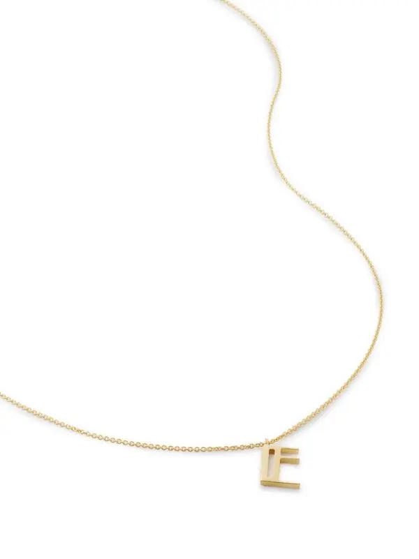 Monica Vinader Alphabet E Necklace - Gold