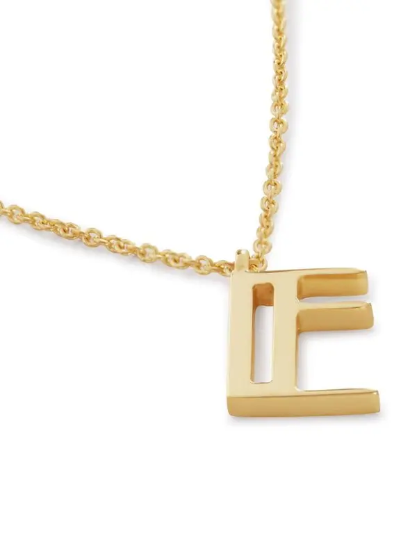 Monica Vinader Alphabet E Necklace - Gold