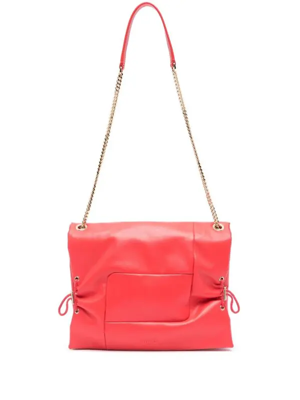 LANCEL Medium Billie Leather Bag - Red