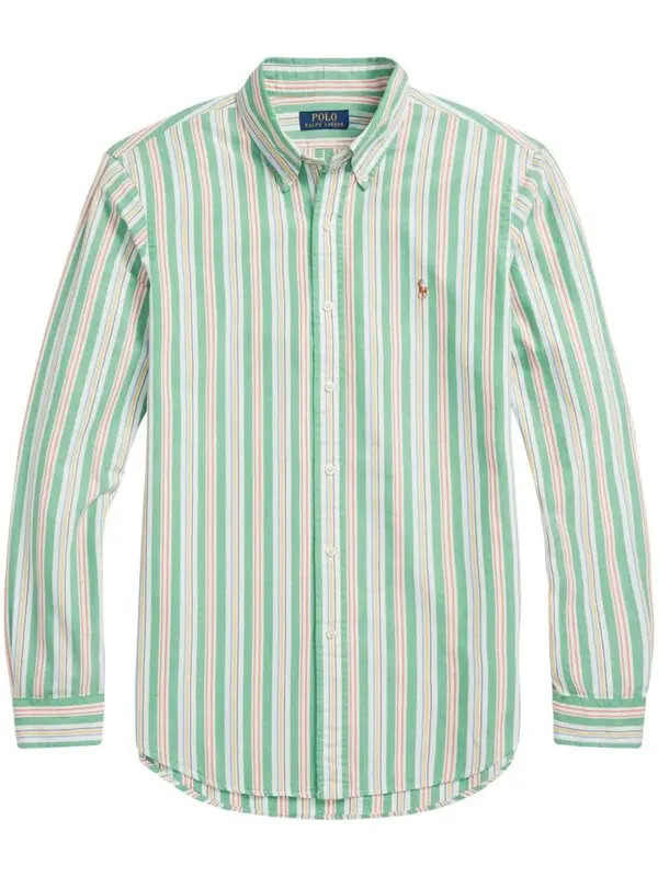 Polo Ralph Lauren Vertical-stripe Cotton Shirt - Green