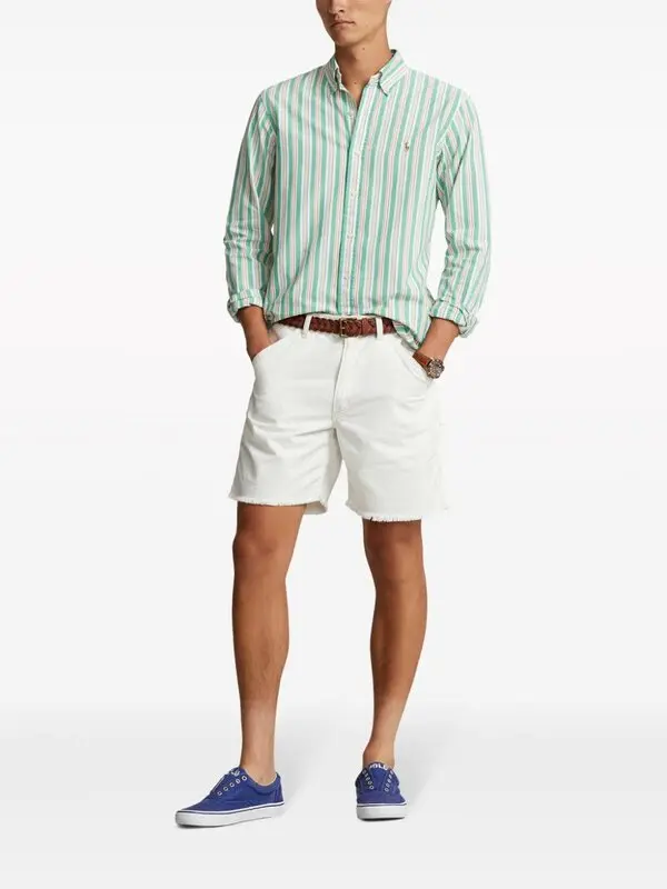 Polo Ralph Lauren Vertical-stripe Cotton Shirt - Green