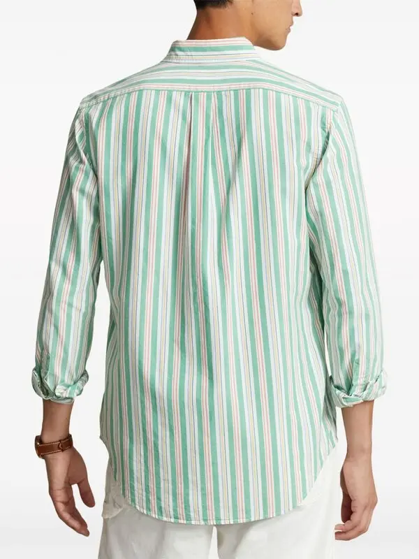 Polo Ralph Lauren Vertical-stripe Cotton Shirt - Green