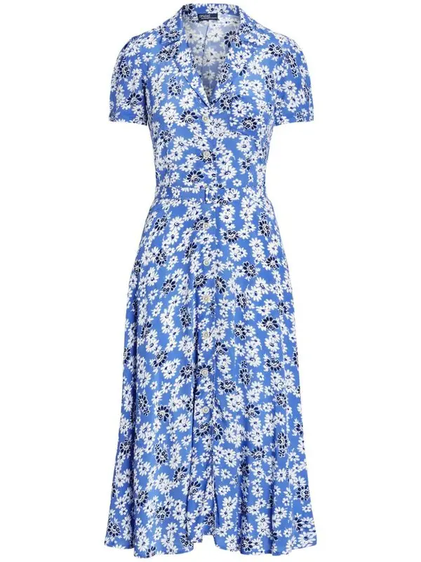 Ralph Lauren Floral-print Notched-lapels Dress