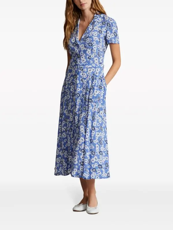 Ralph Lauren Floral-print Notched-lapels Dress