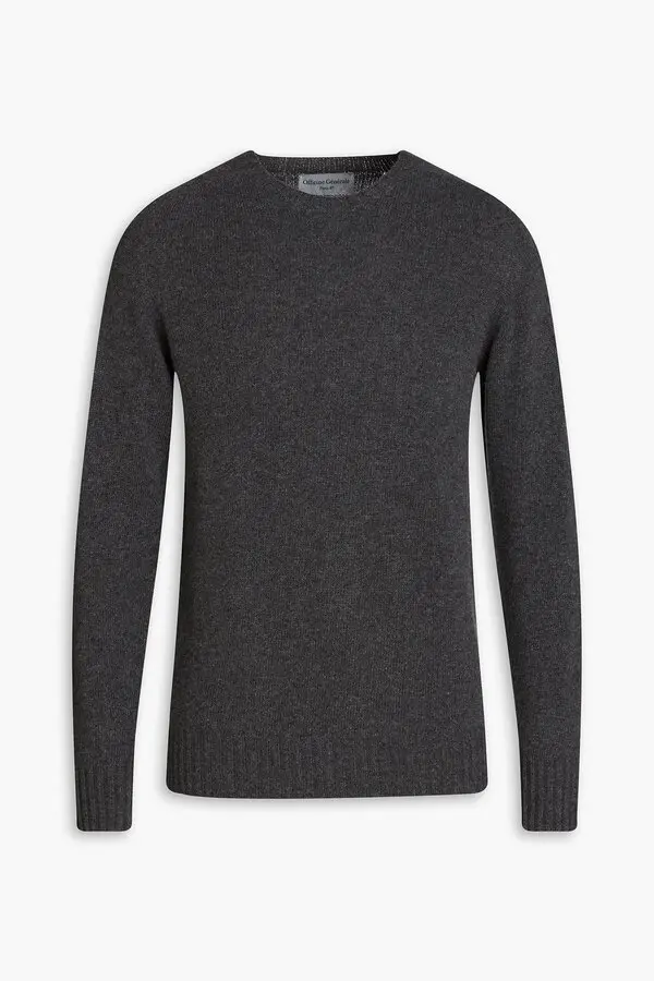 Officine Générale Seamless Merino Wool And Cashmereblend Sweater - Dark Gray