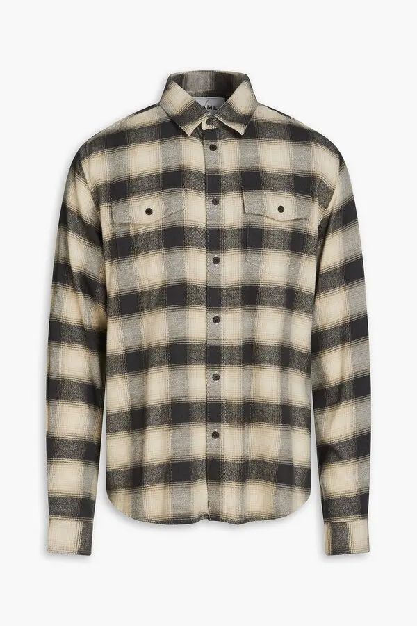 FRAME Checked Cottonflannel Shirt - Beige