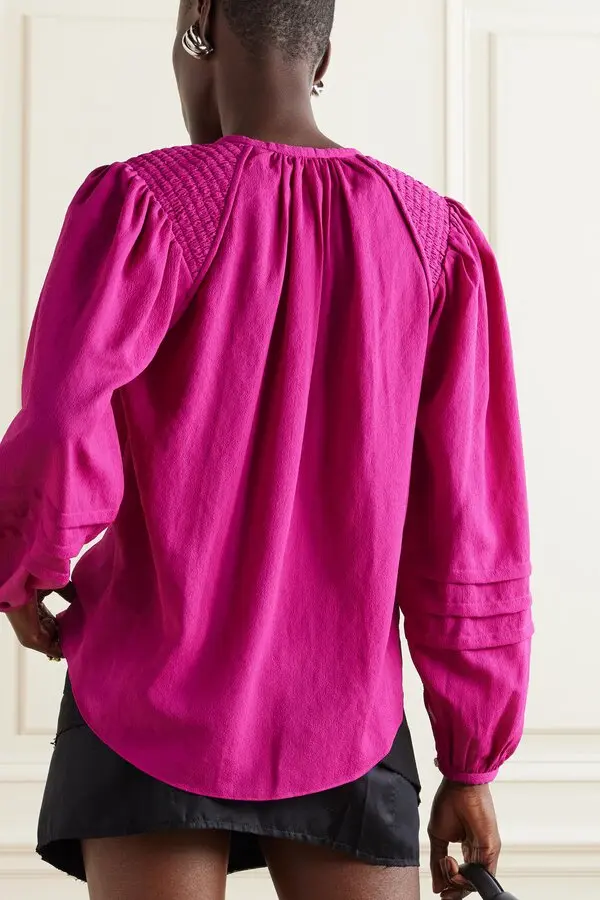 MARANT ETOILE Lamaya Crepe Blouse - Pink