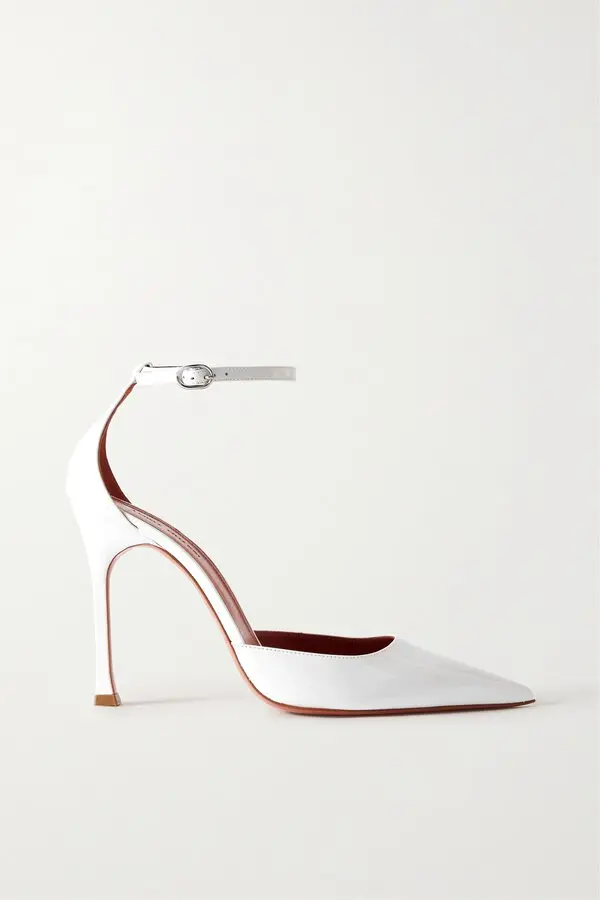 Amina Muaddi Kim Patent-leather Pumps