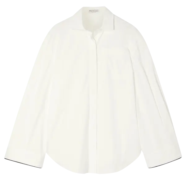 Brunello Cucinelli Oversized Cotton-blend Poplin Shirt