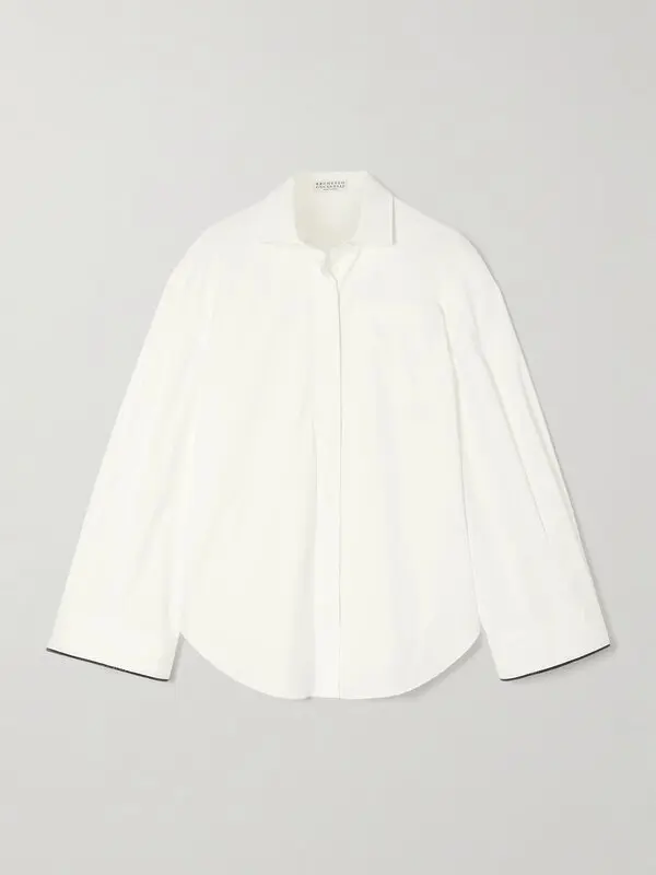 Brunello Cucinelli Oversized Cotton-blend Poplin Shirt