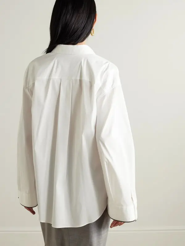 Brunello Cucinelli Oversized Cotton-blend Poplin Shirt