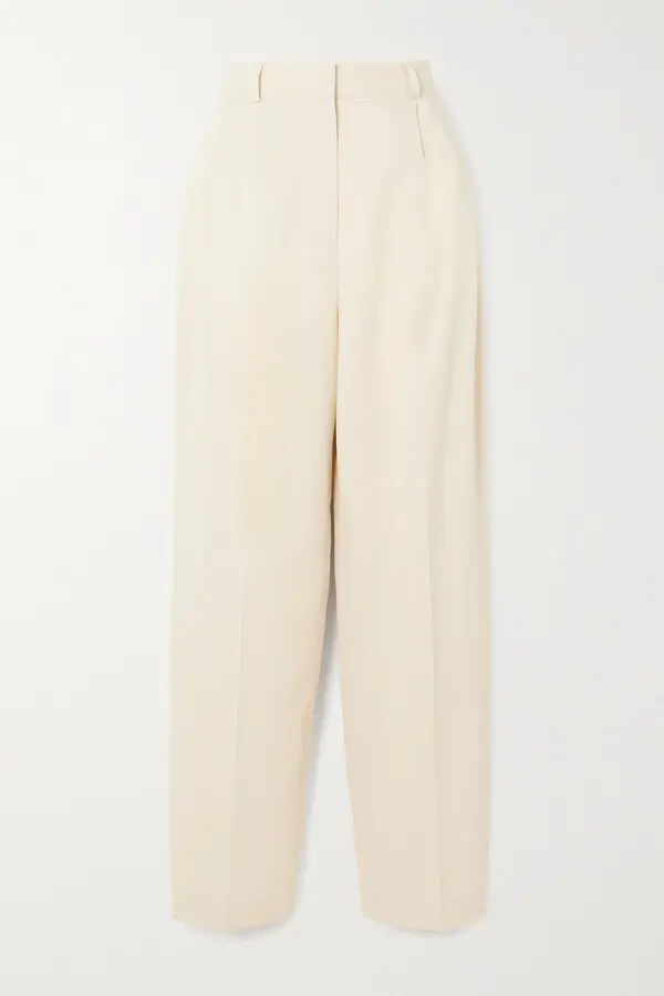 TOTEME Woven Pleated Tapered Trousers