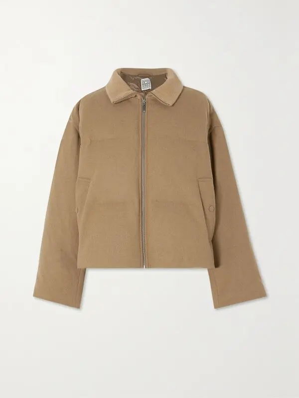 TOTEME Quilted Padded Wool-blend Flannel Jacket
