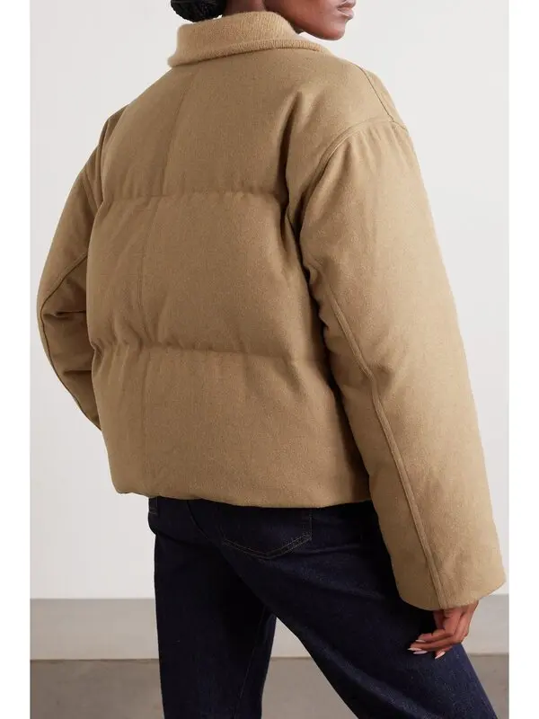 TOTEME Quilted Padded Wool-blend Flannel Jacket