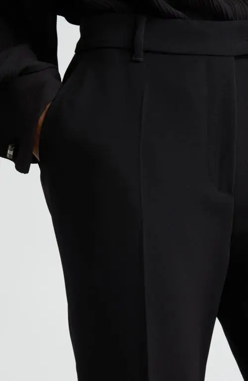 Max Mara Jerta Cady Straight Leg Trousers - Black