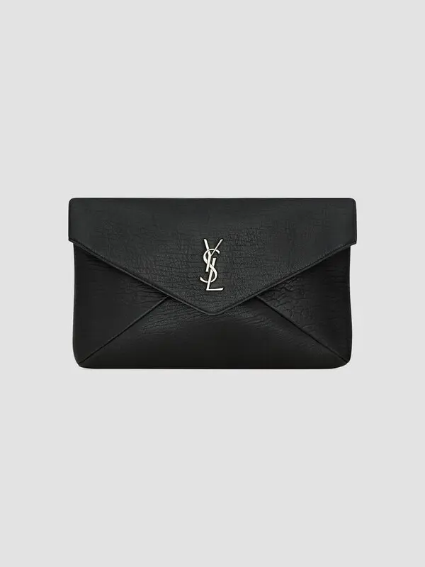 Saint Laurent Cassandre Envelope Pouch - Black