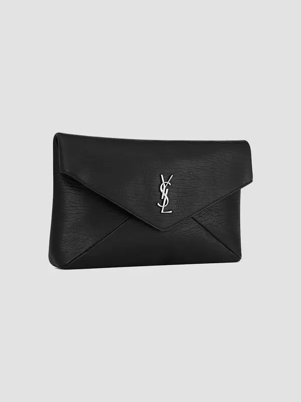 Saint Laurent Cassandre Envelope Pouch - Black